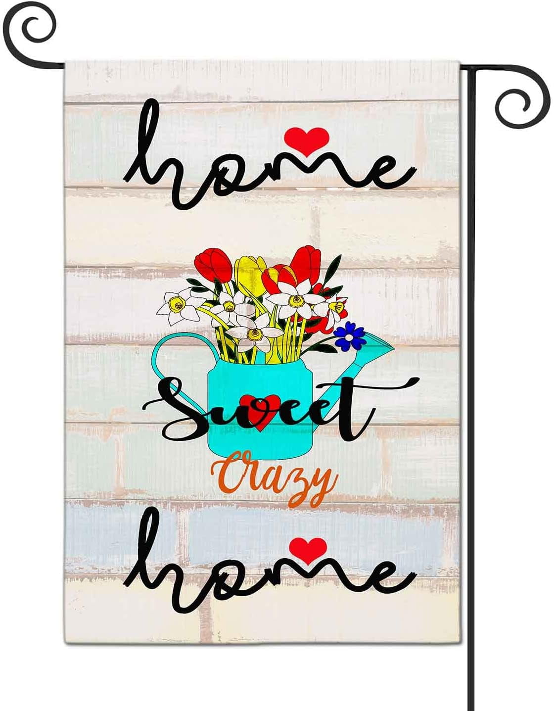 Home Sweet Crazy Home Funny Garden Flags Decorative Outdoor Flags ...