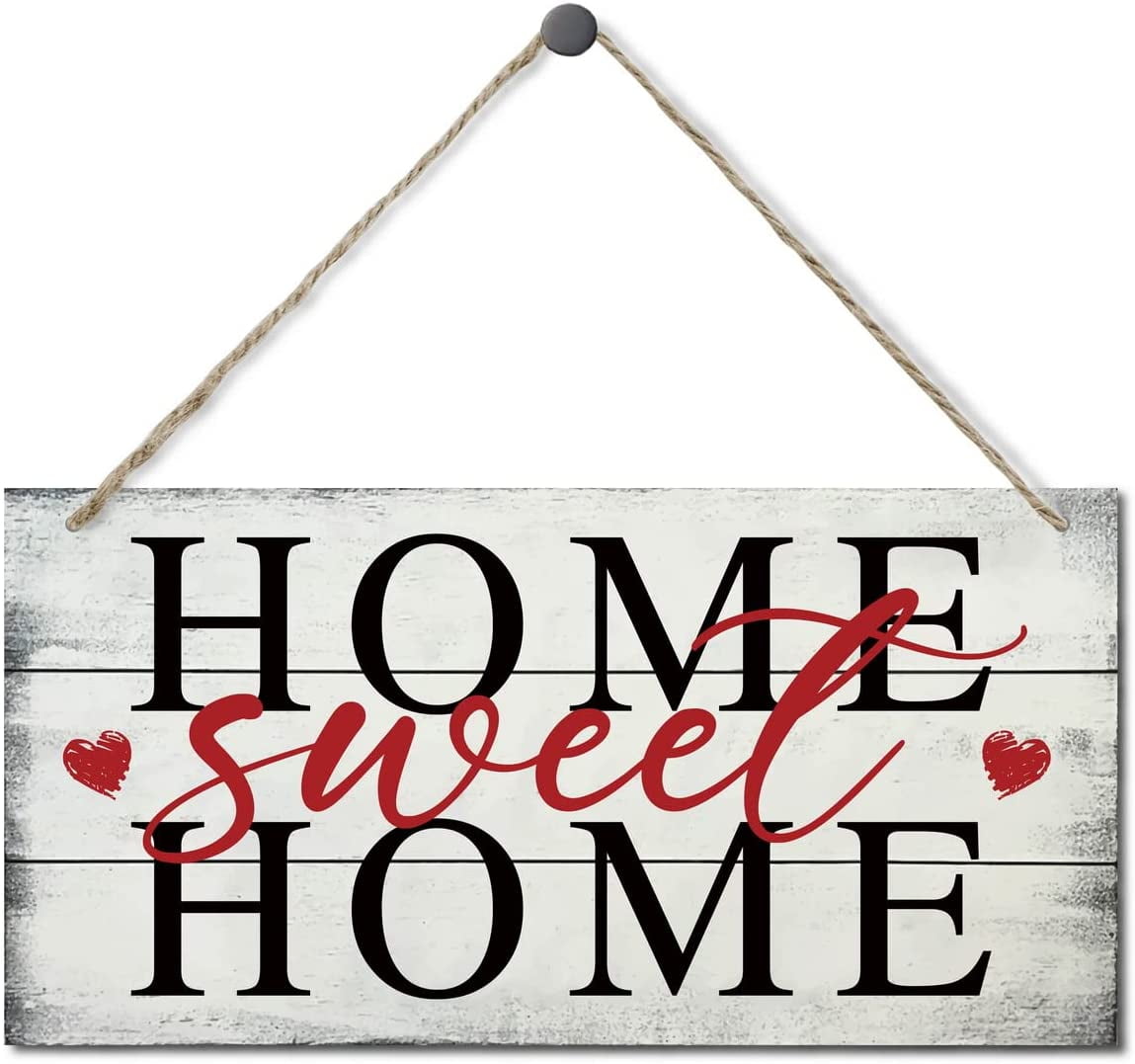 Home Sweet Home Decor Wood Plaque Hanging Sign, Funny Home Signs Decor ...