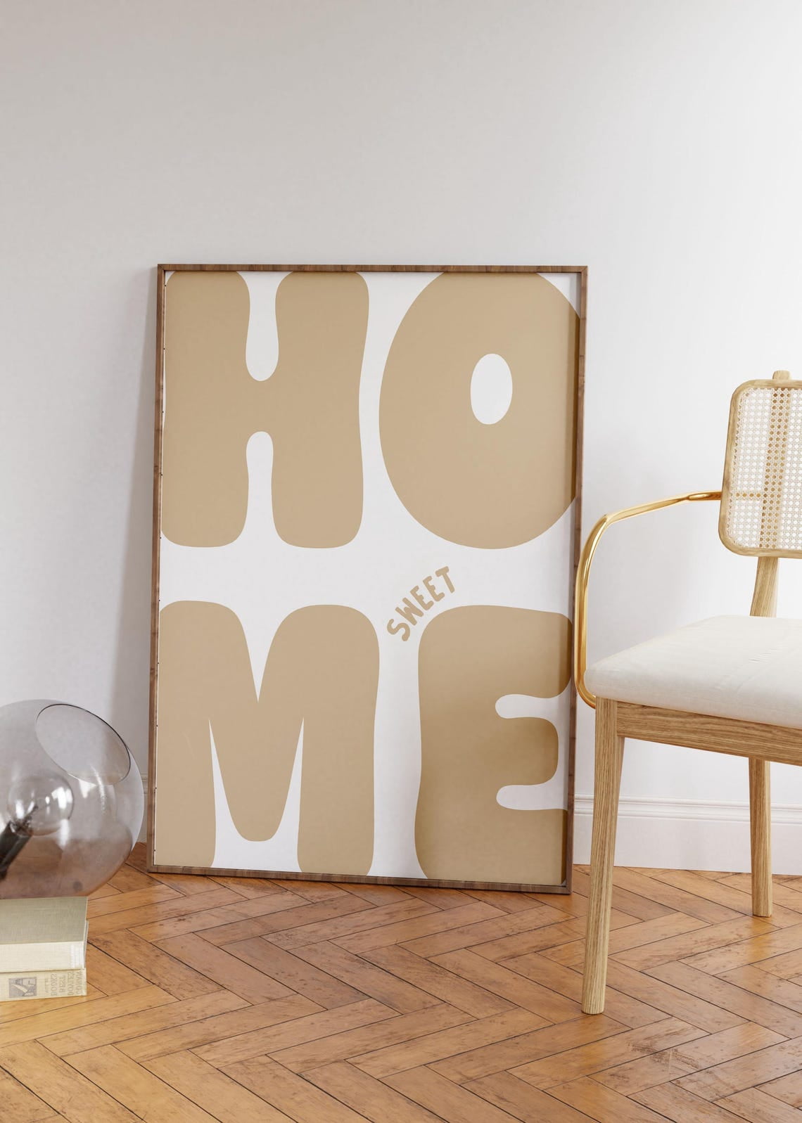 Home Sweet Home Art Poster, Neutral Tan Home Poster Daily Reminders ...