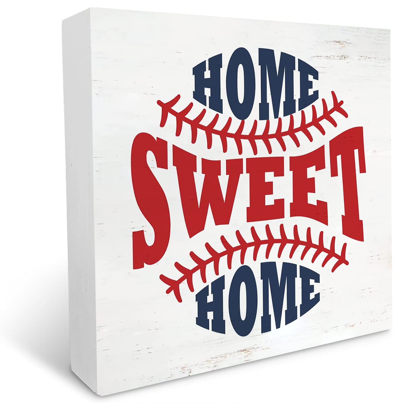 Home Sweet Home Baseball Wood Box Sign Home Decor Rustic Baseball ...