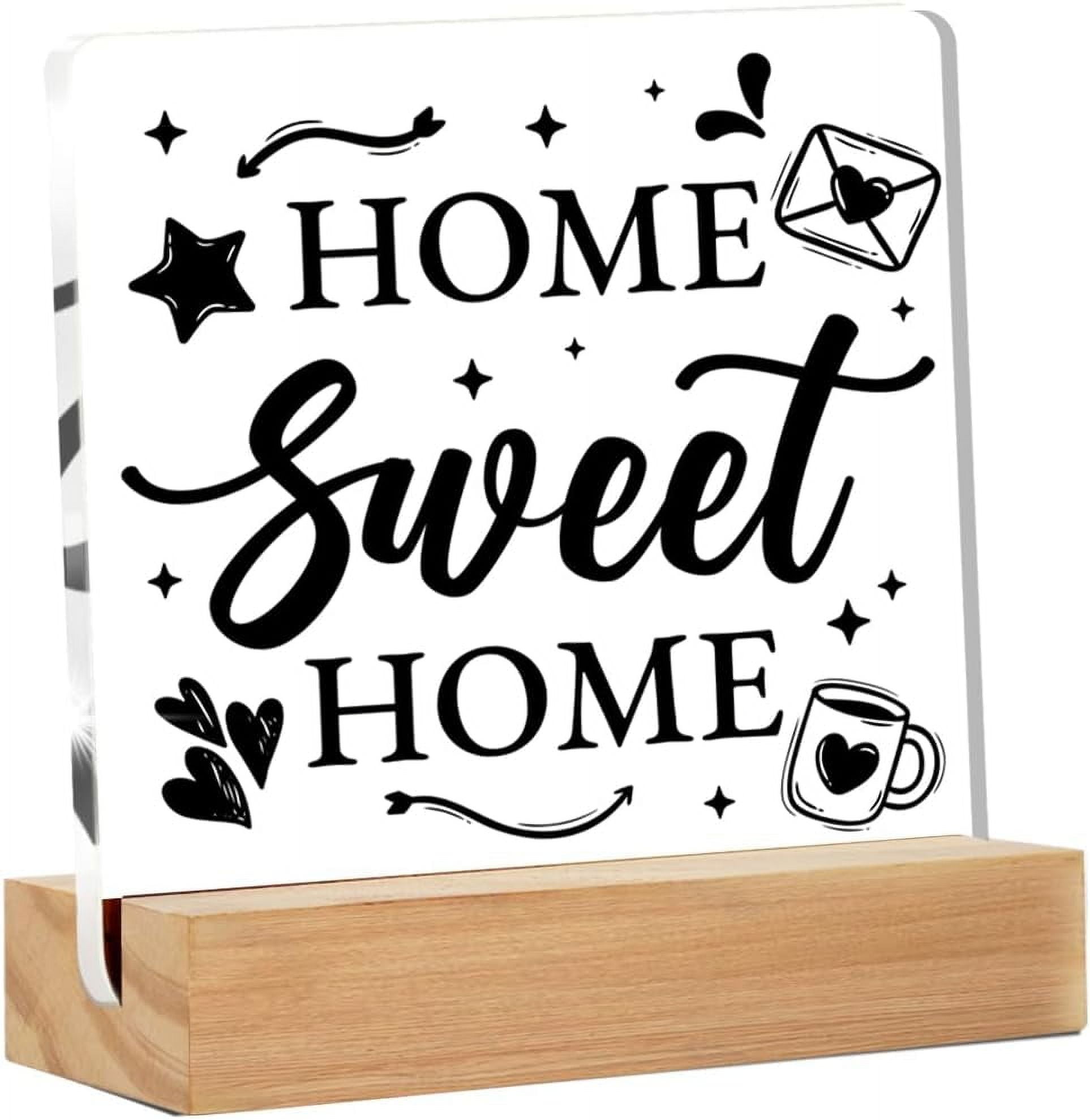 Home Sweet Home Bathroom Sign With Saying Desk Decor,Modern Toilet Box ...