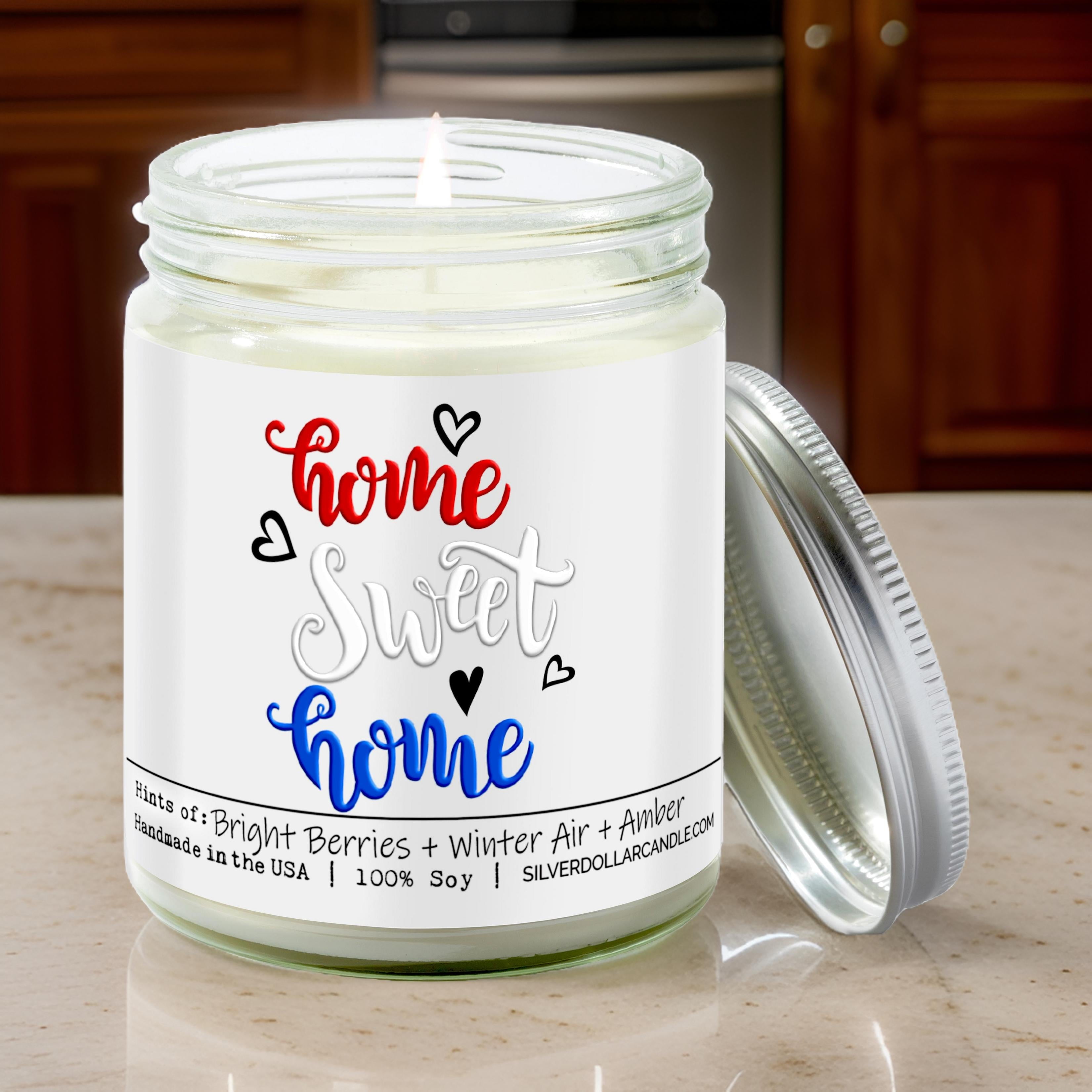 Home Sweet Home Candle - New Home Candle Balsam + Berry Scent, Handmade ...