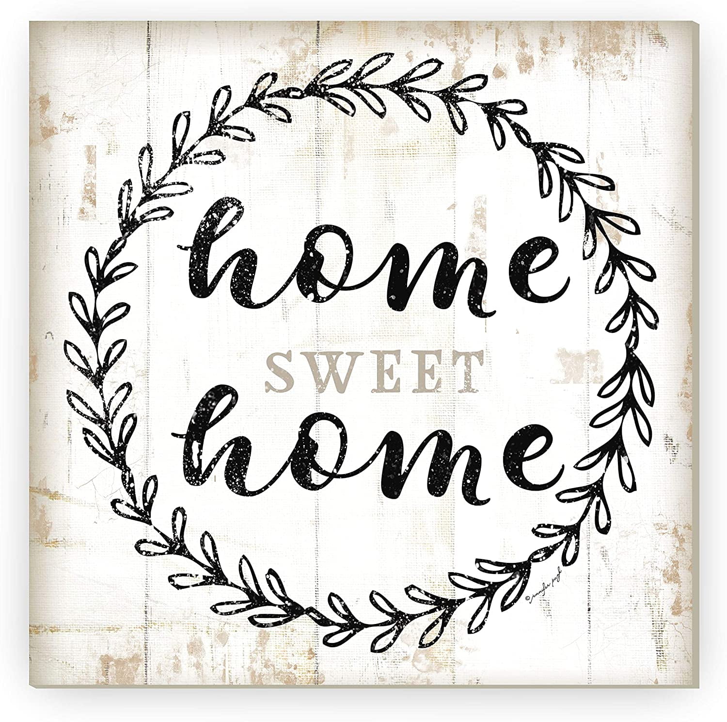 Home Sweet Home Rustic Framed Wood Farmhouse Wall Sign 12x12 (Unframed ...