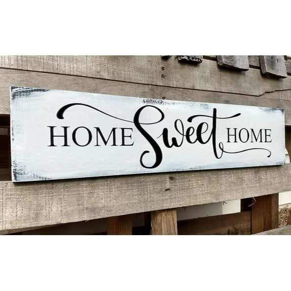Home Sweet Home Signs Wall Decor Wooden Sign Modern Farmhouse Rustic ...