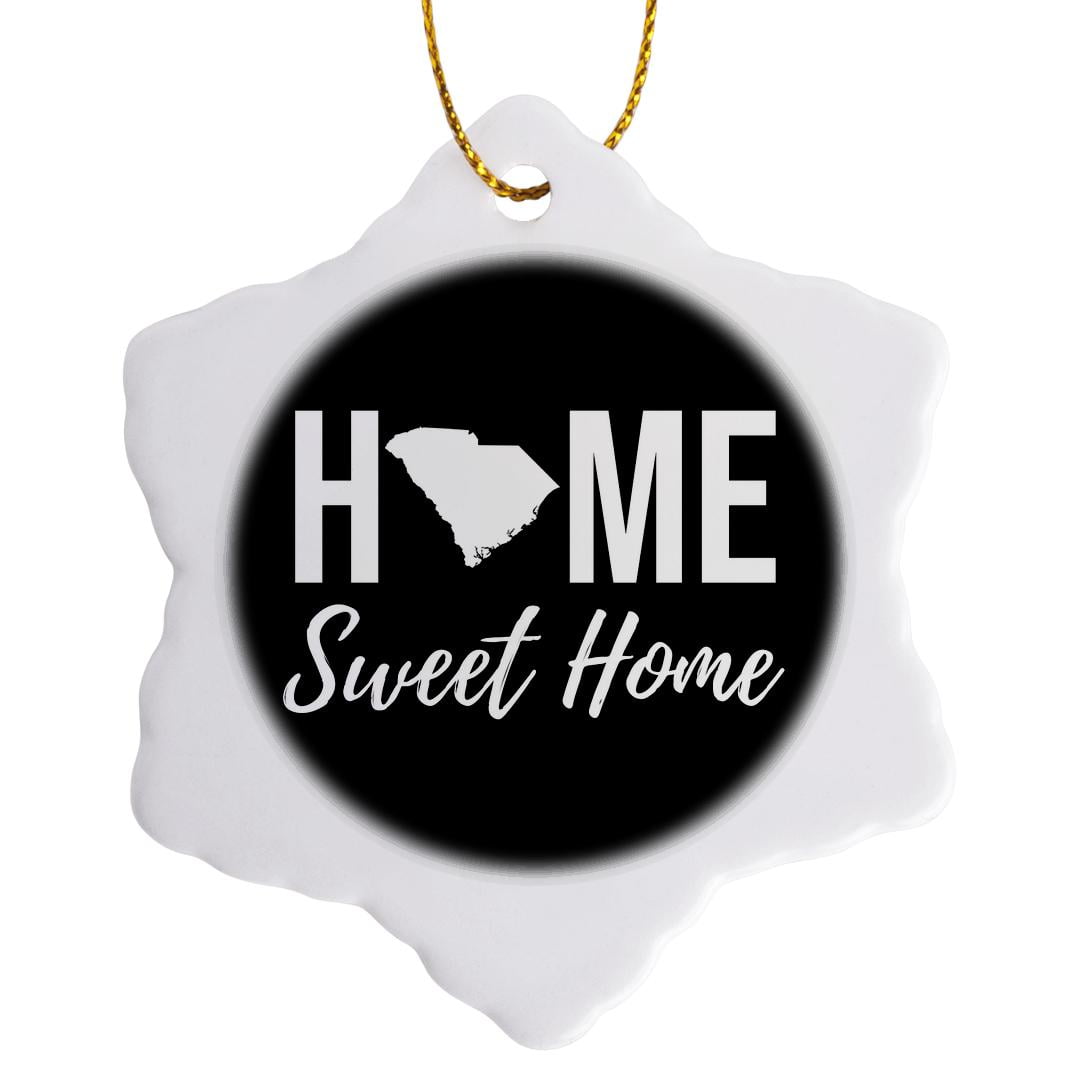 3drose, Home Sweet Home. South Carolina State. Black Background., 3 ...
