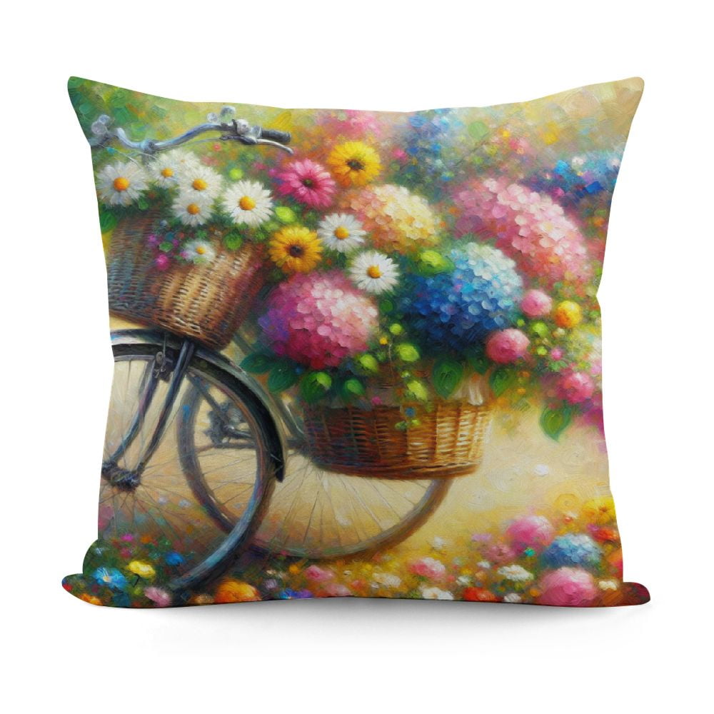 Home Sweet Home Spring Flowers Stripes Throw Pillow Covers, Love Lives ...