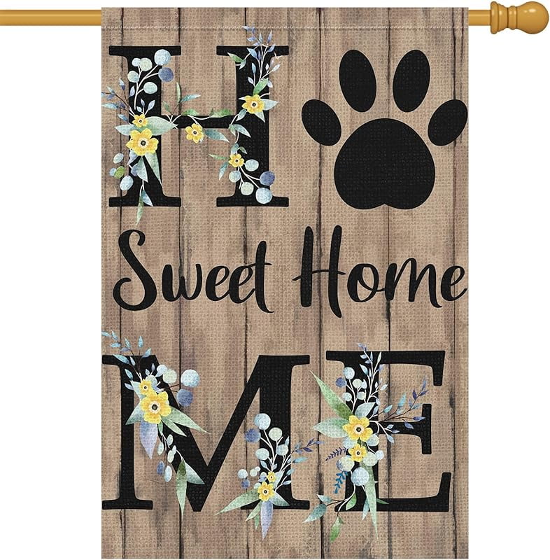 Home Sweet Home Spring Summer Garden Flag 28 x 40 Inch Lawn Flag Double ...