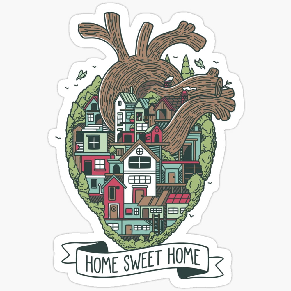 Home Sweet Home Sticker Phone Decal Water Bottle Stickers Car Decals ...