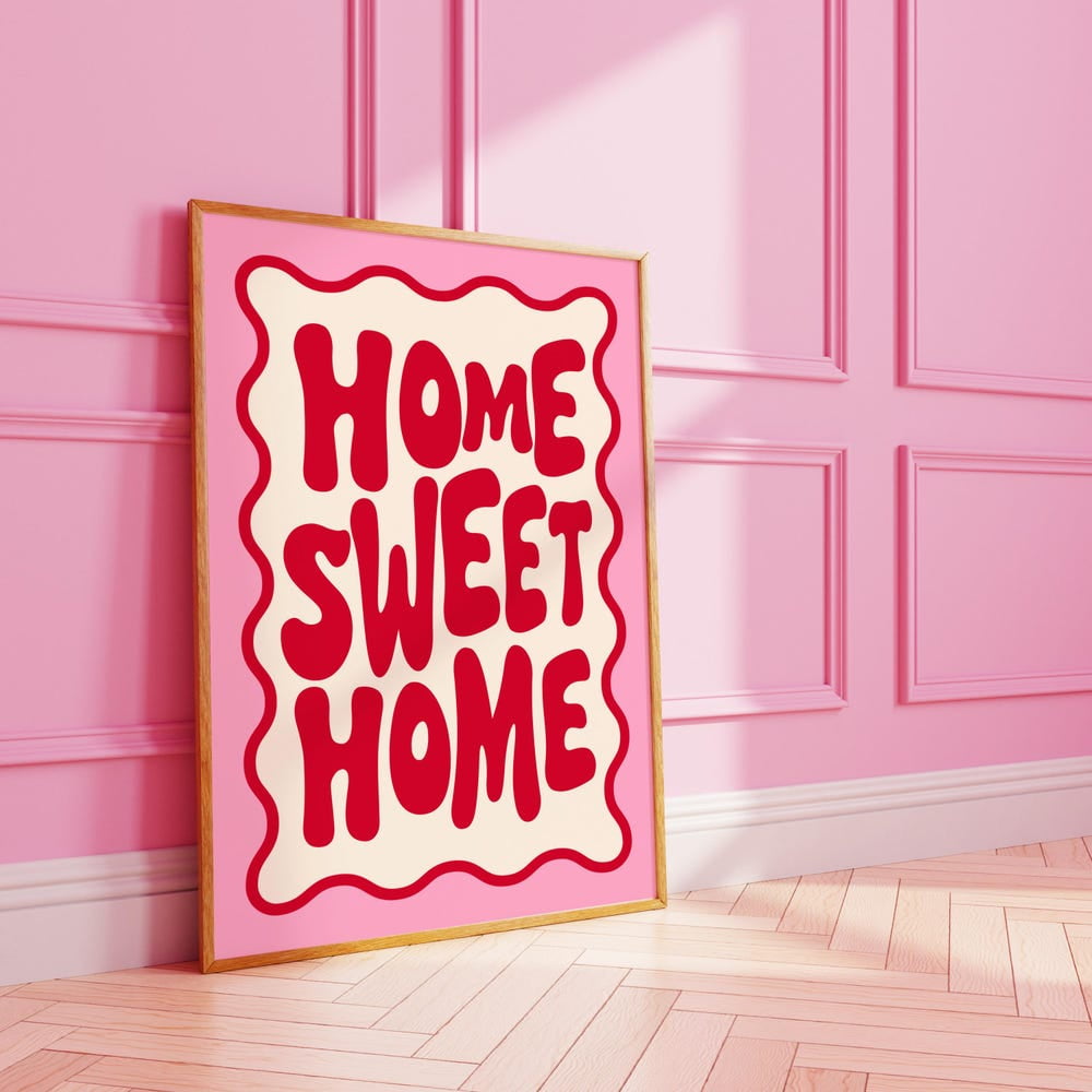 Home Sweet Home, Wavy Print, Wall Art, A3 A4 8X10 A5 UNFRAMED PAPER ...