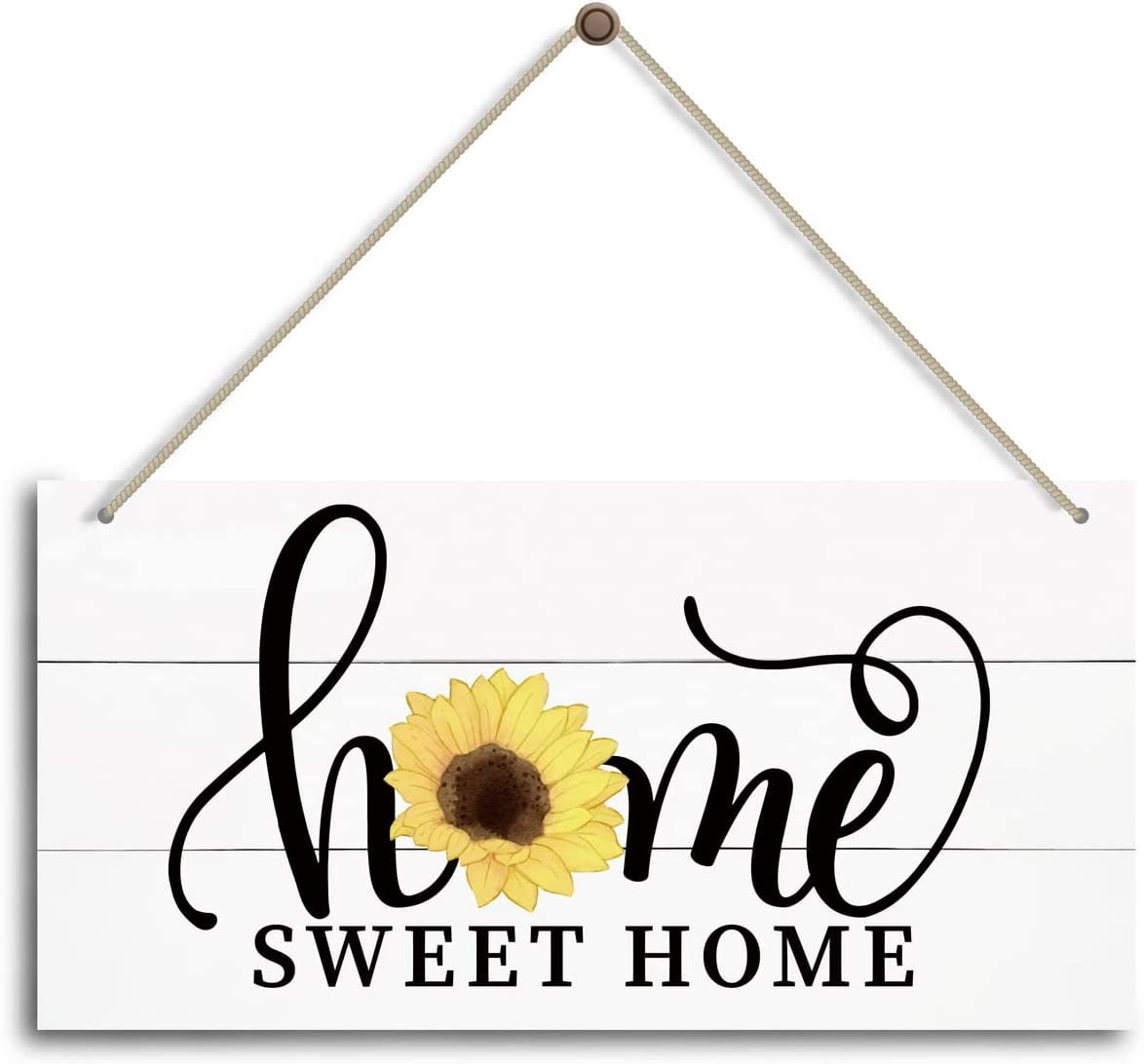 Home Sweet Home Sign, Blessed Wooden Hanging Sign for Home Wall Decor ...