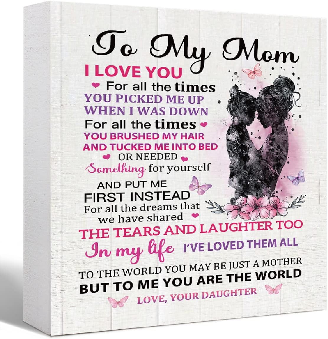 Home Sweet Home Wooden Box Sign Decorative Sweet Family Farmhouse Wood ...