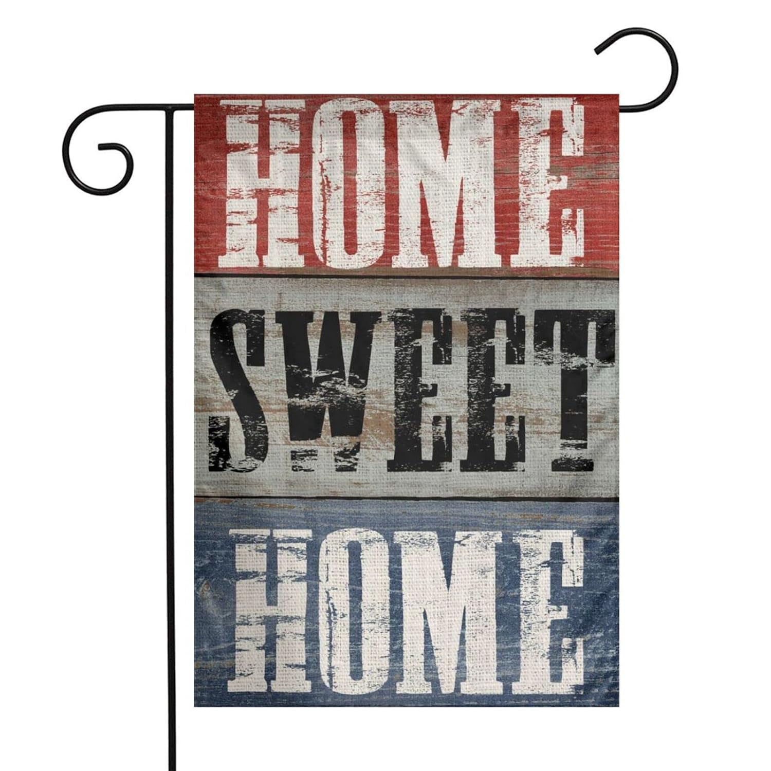 Home Sweet Home Wooden Vintage Patriotic American Flag Garden Porch ...
