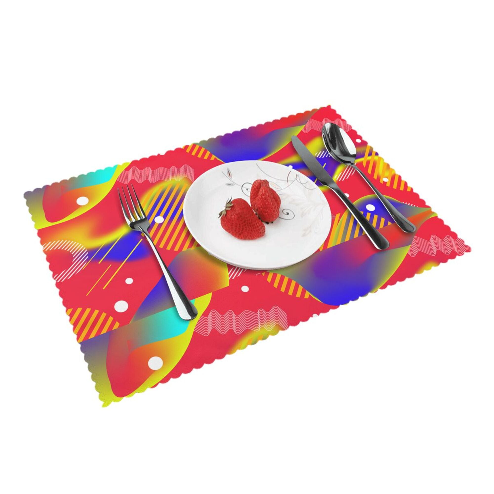 Home Symphony Gradient Fluid Background Placemats Set Of 4 Washable ...