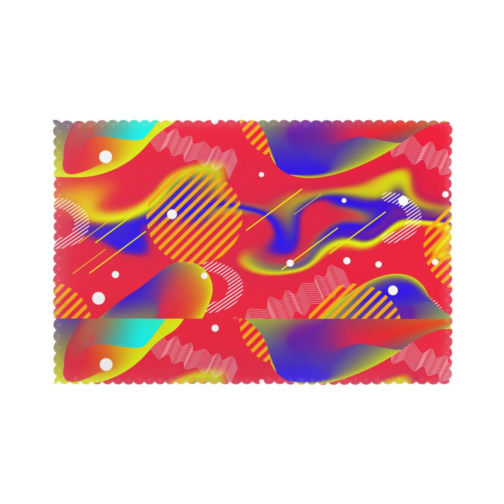 Home Symphony Gradient Fluid Background Placemats Set Of 6 Washable ...