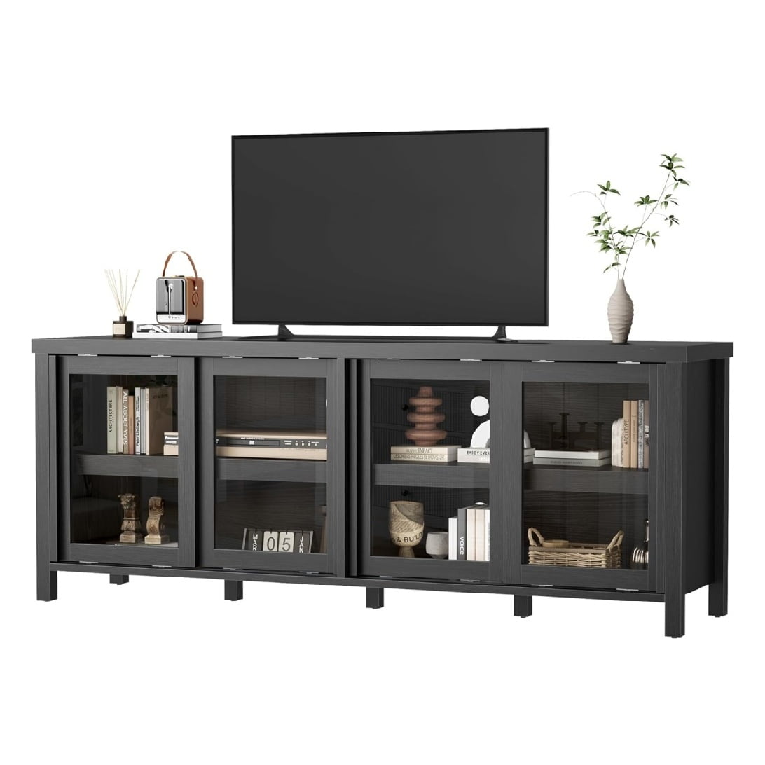 Home TV Stand for 65 Inch, Entertainment Center with Storage Cabinet ...