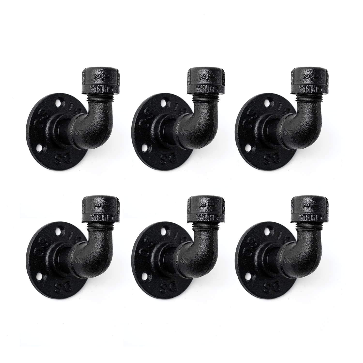 Home TZH Bathroom Towel Hooks for Hanging 6 Pack Vintage Industrial ...