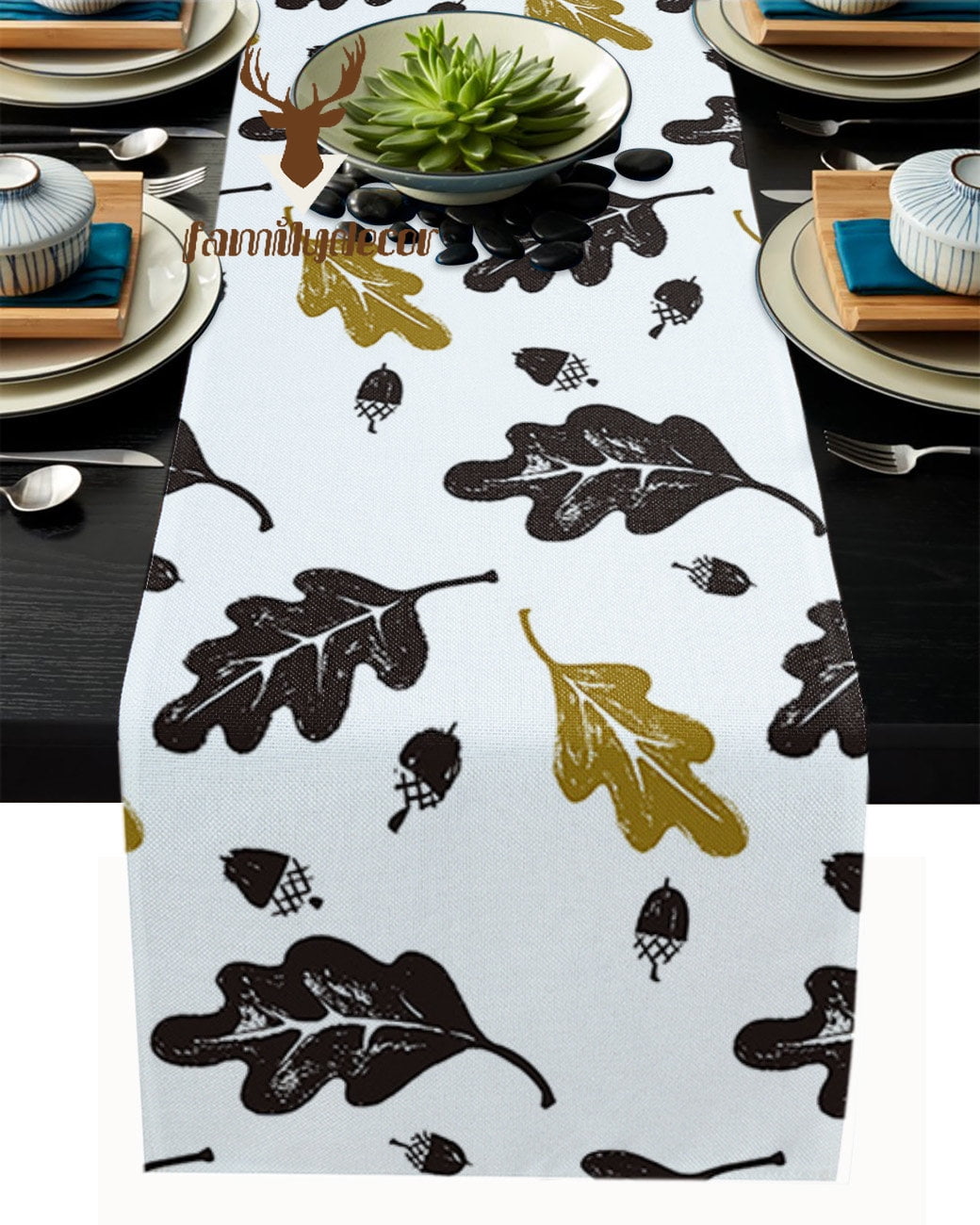 Home Table Runner Leaves Simple Cupboard Coffee Table Cover Cloth ...