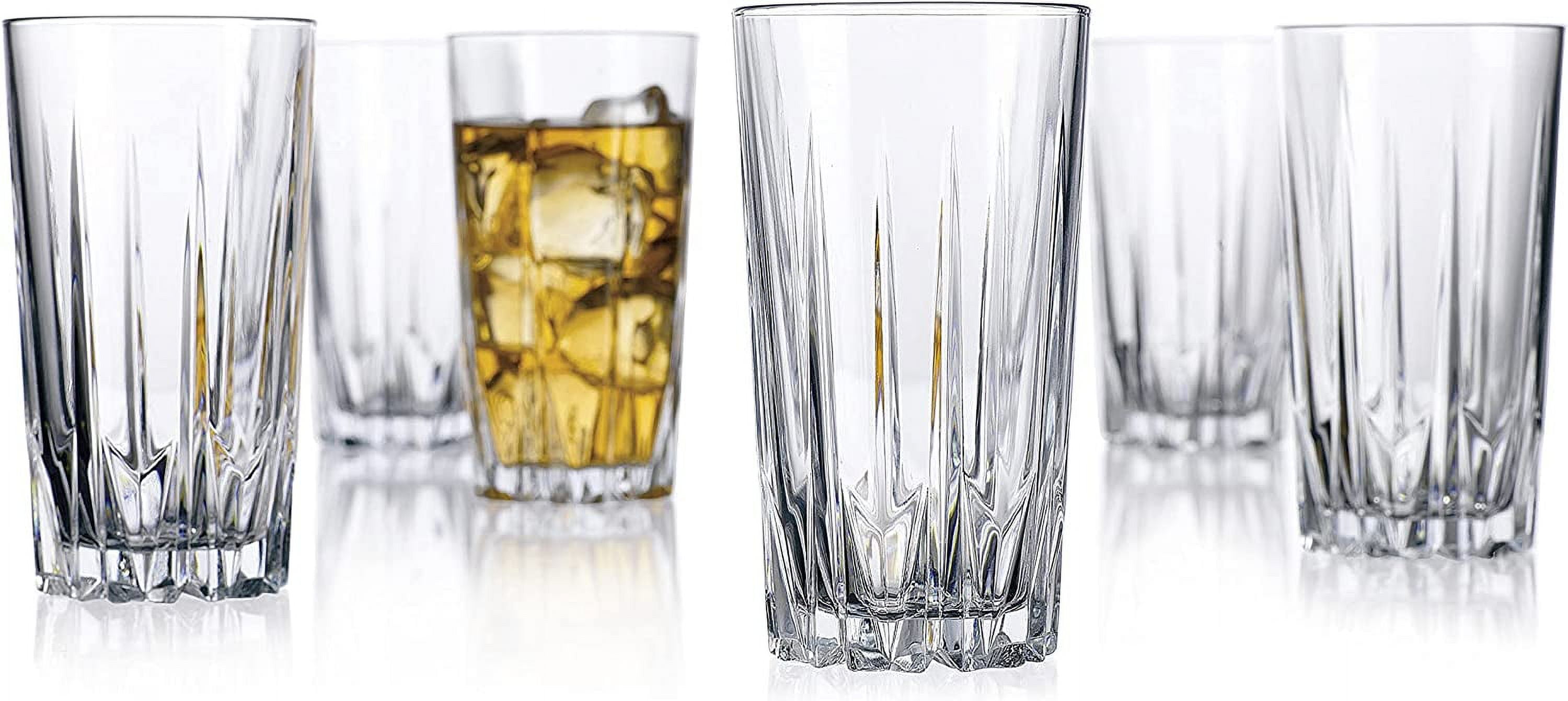 Home to Table Set of 10 Durable Brilliance Drinking Glasses Includes 10 ...
