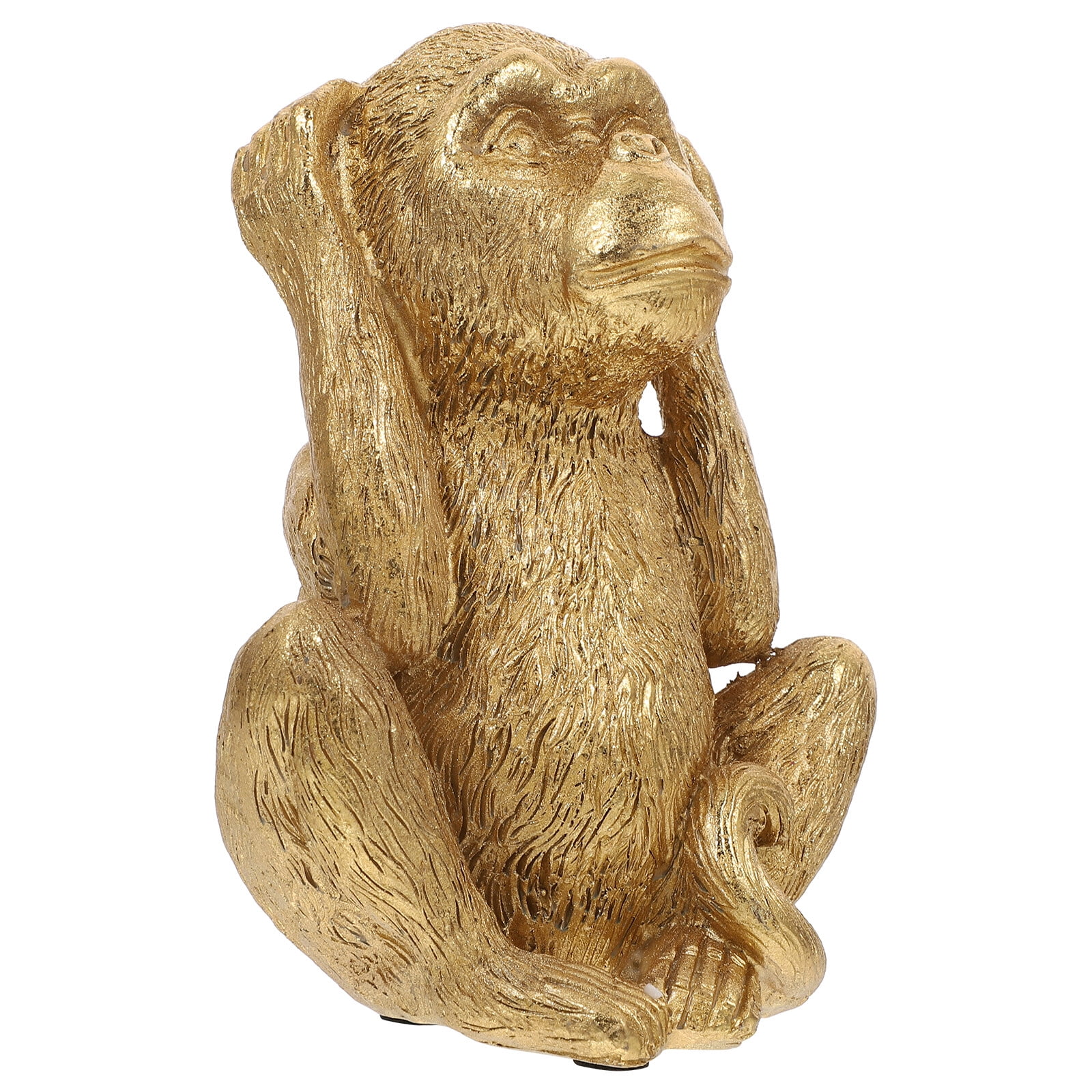 Home Tabletop Ornament Toy Poster Monkey Outdoor Statue Office Golden ...