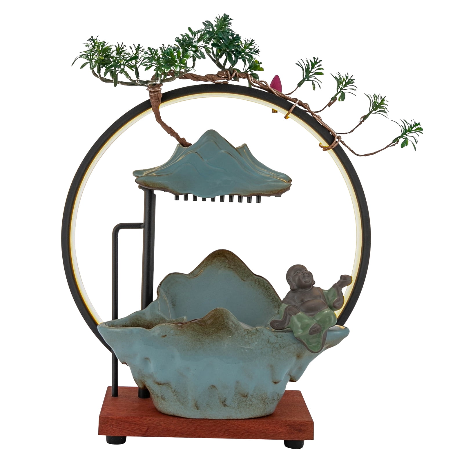 Home Tabletop Water Fountains, Indoor Water Fountain with Fish Tank ...