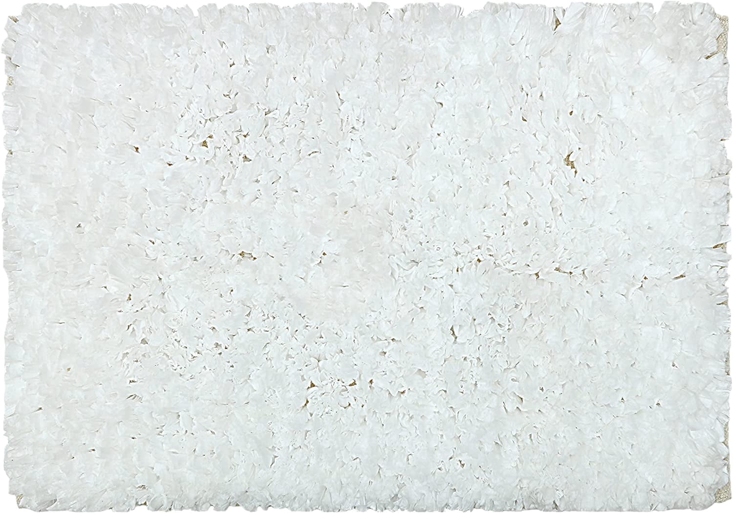 The Home Talk Paper Tissue Shag Bath Rug 17’’ x 24’’ Anti-Skid Back ...