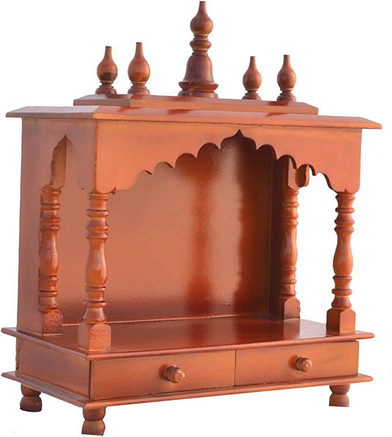 Home Temple/Wooden Temple/Pooja Mandir/Pooja Temple with LED Bulb ...