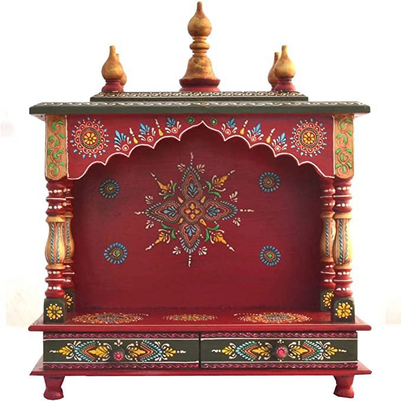 Home Temple Wooden Temple Pooja Mandir Pooja Temple withot LED Bulb ...