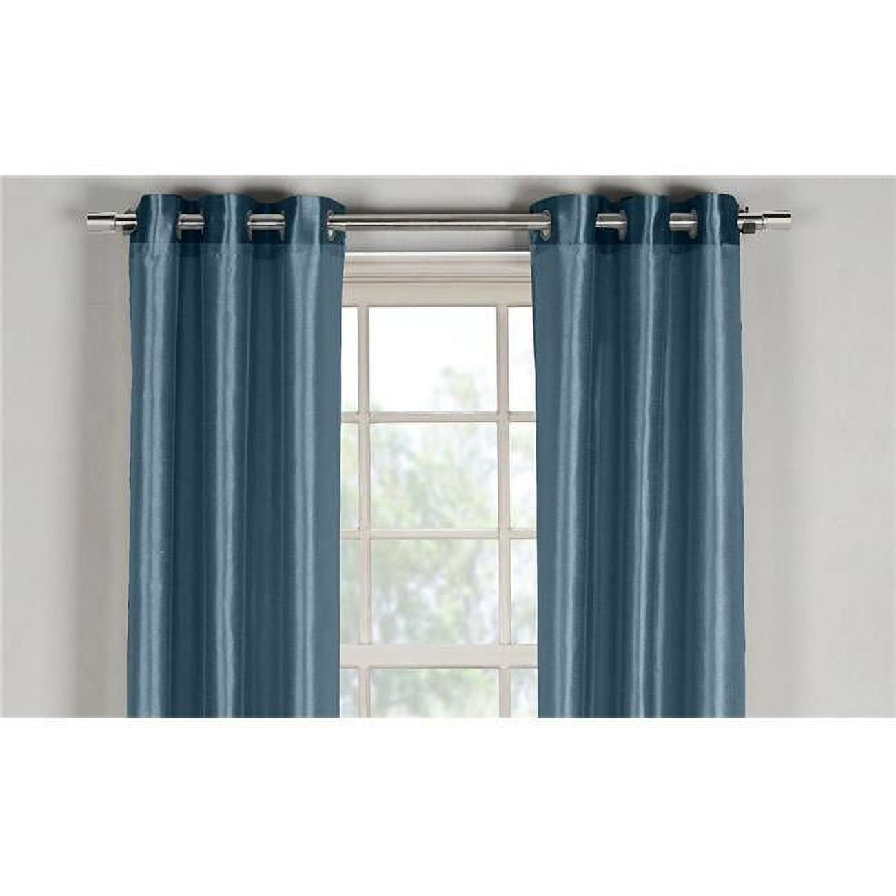 Home Textile BAQPB-12 -16839 Solid Faux Silk Room Darkening Thermal Grommet Window Curtains for ...