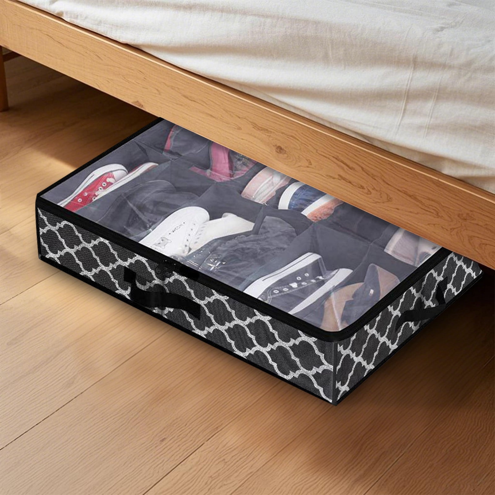 Home Textile Storage Under Bed Shoe Cabinet Storage for 24 Pairs of ...