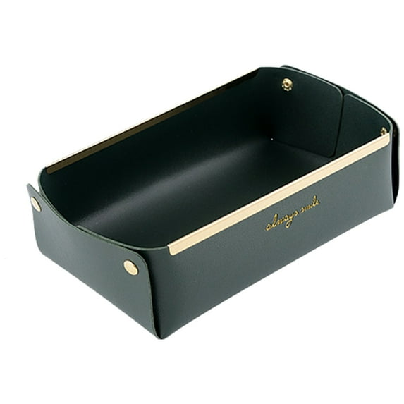 Home Textile Storage,Desktop Leather Storage Box Foldable Organizer ...