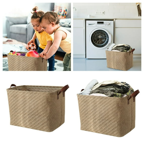 Home Textile Storage Large Fabric Organizer for Closet Foldable Canvas ...