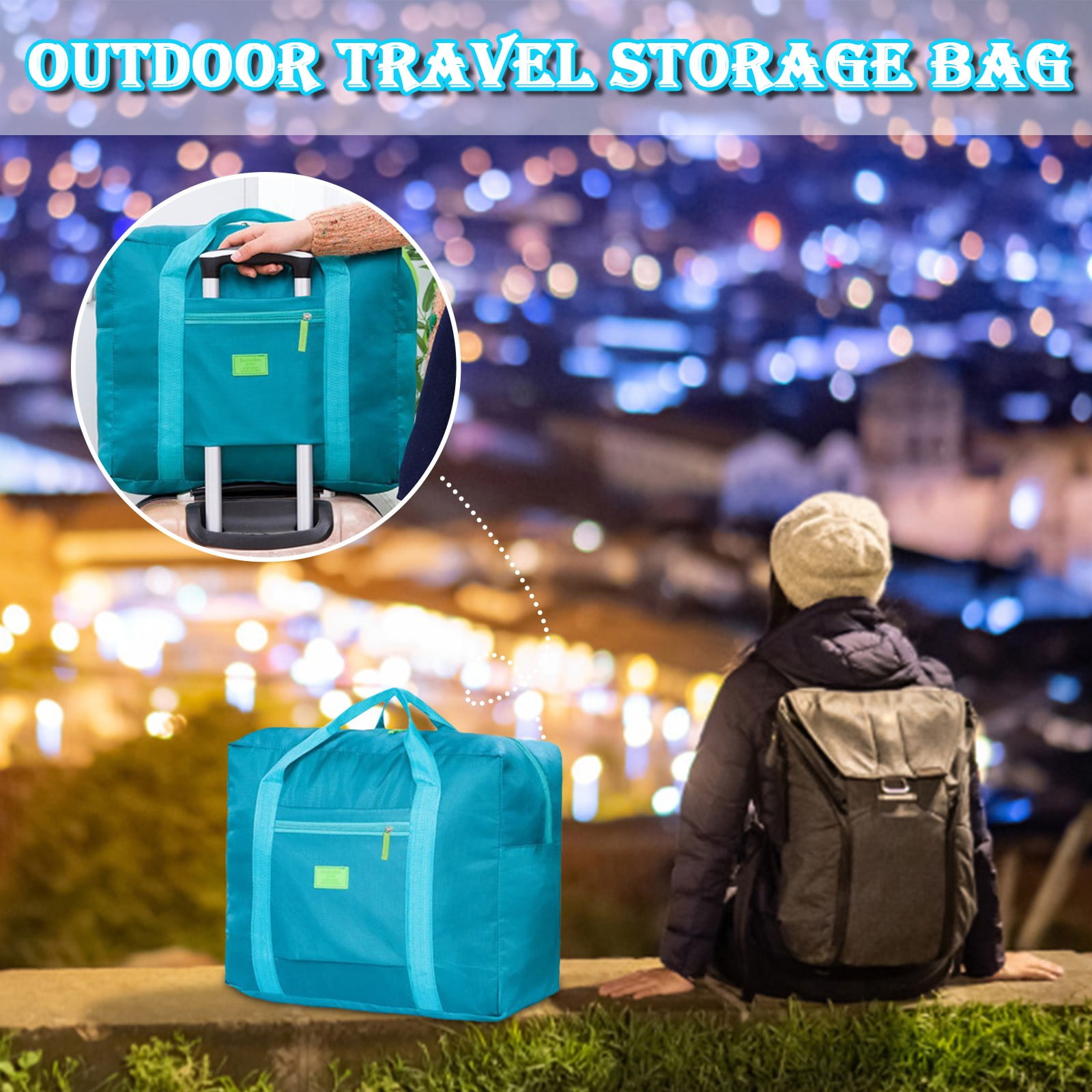 Home Textile Storage Organizer for Clothes Travel Nylon Tote Portable ...
