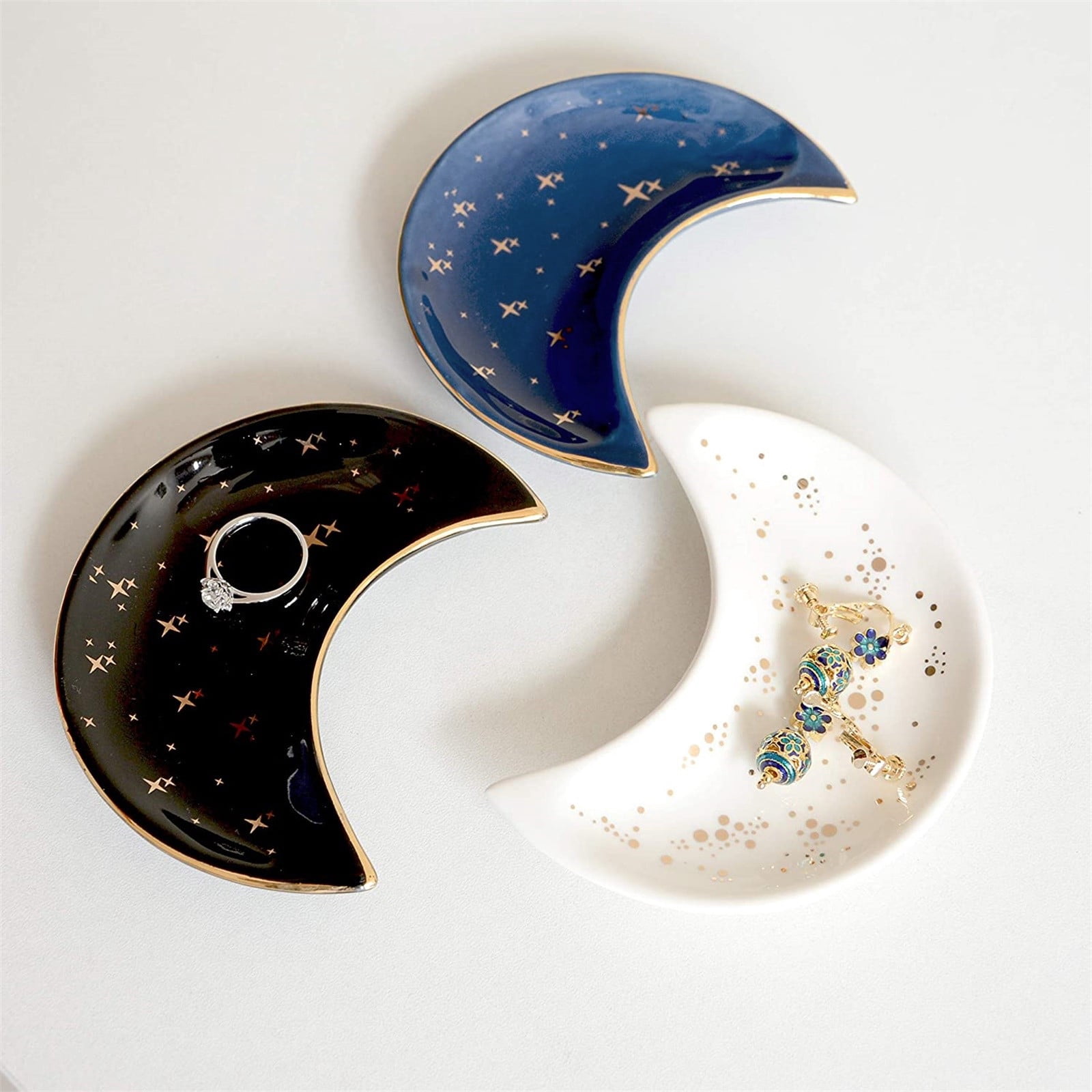 Home Textile Storage Storage Case Small Moon Storage Tray Ceramic ...