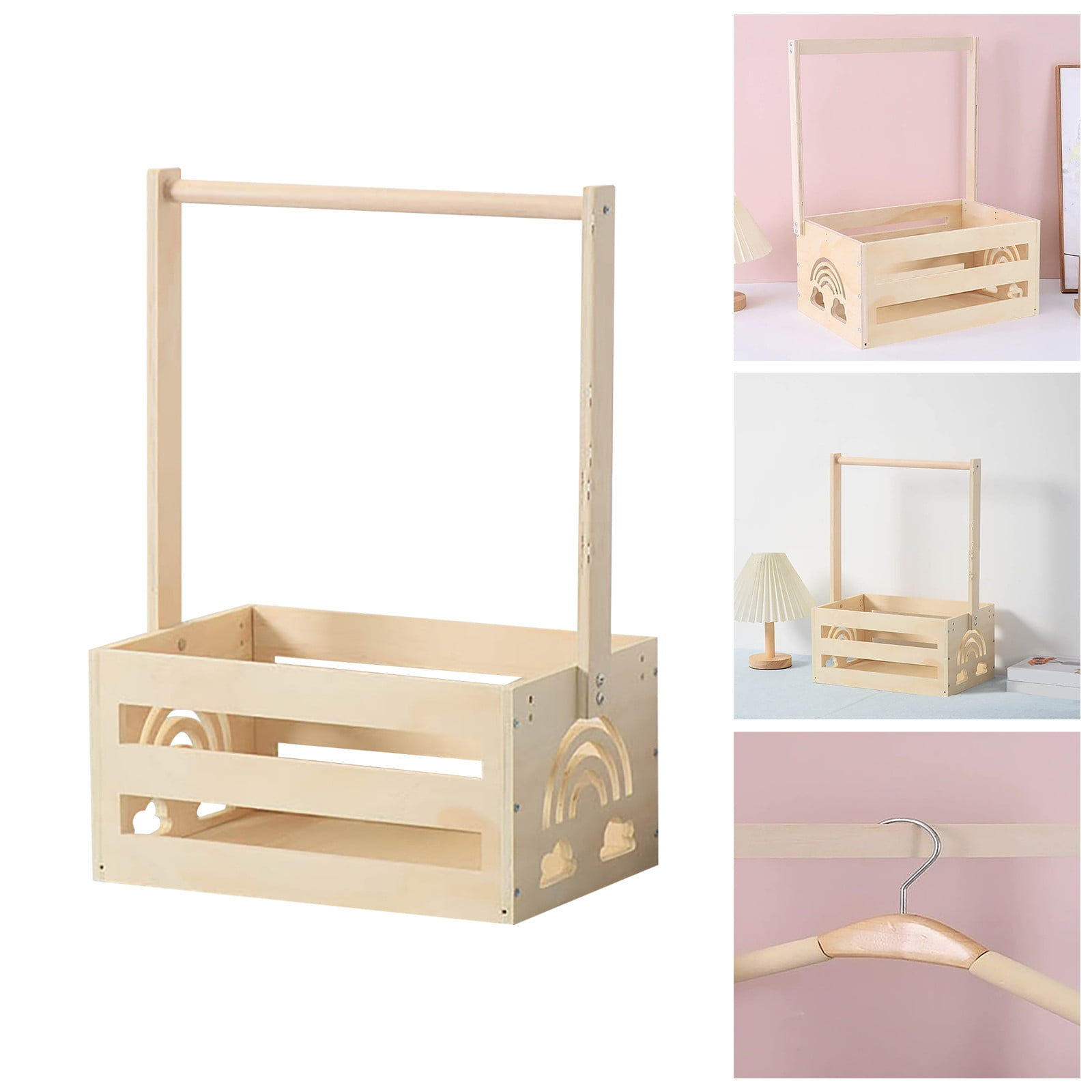 Home Textile Storage Wooden Baby Cabinet 35x23x51 Cm Storage Wardrobe with Handles for Parents ...