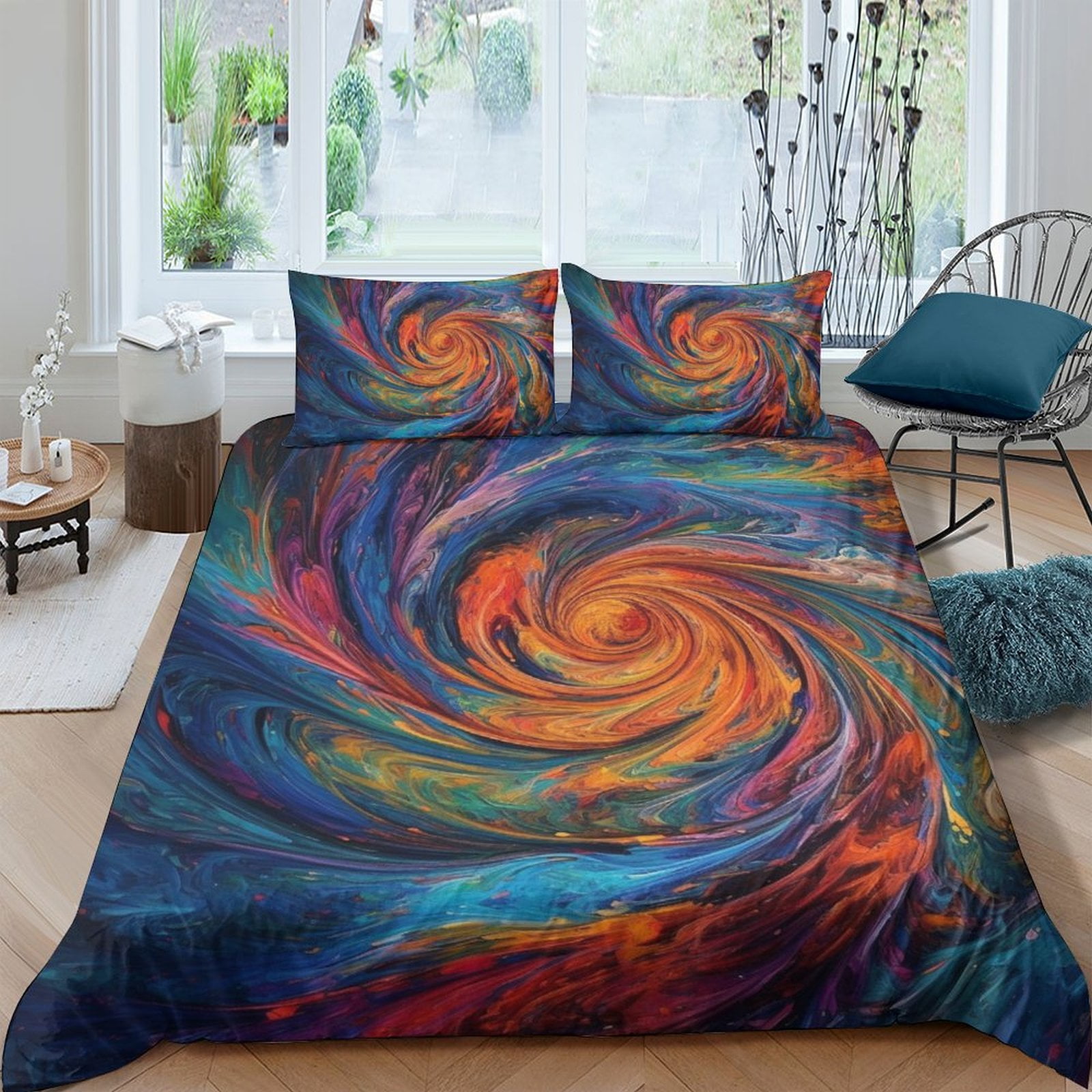 Home Textiles 3D Colorful Vortex Printed Bedspreads Teenager Cool ...