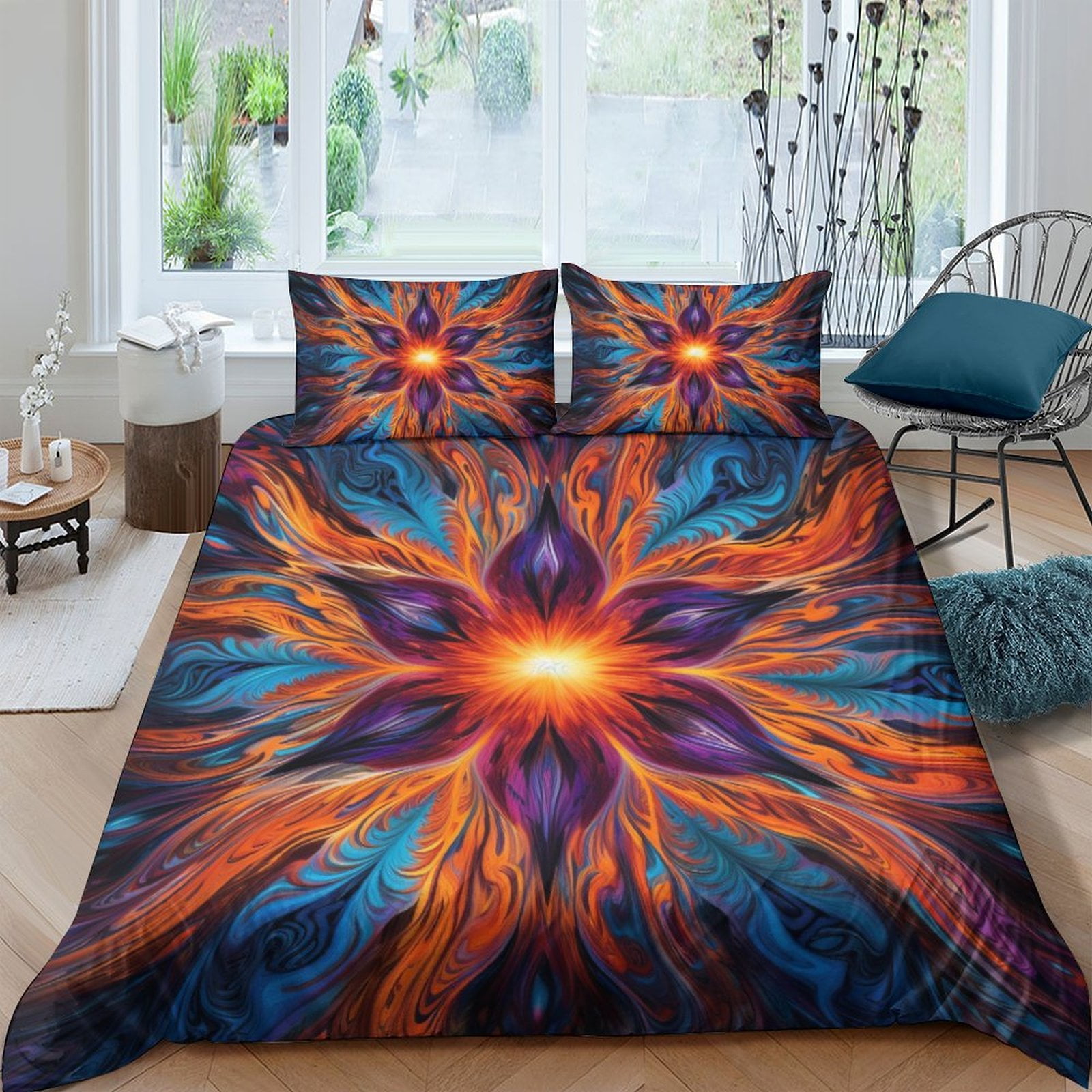 Home Textiles 3D Colorful Vortex Printed Bedspreads Teenager Cool ...