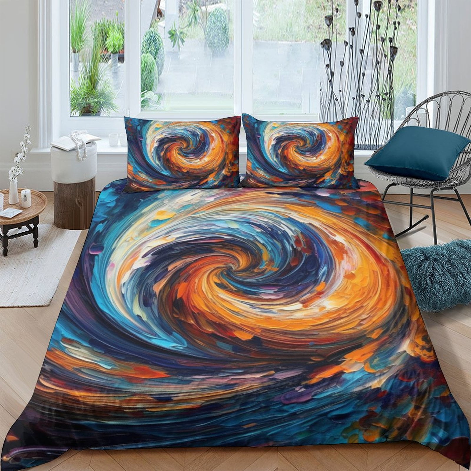 Home Textiles 3D Colorful Vortex Printed Bedspreads Teenager Cool ...