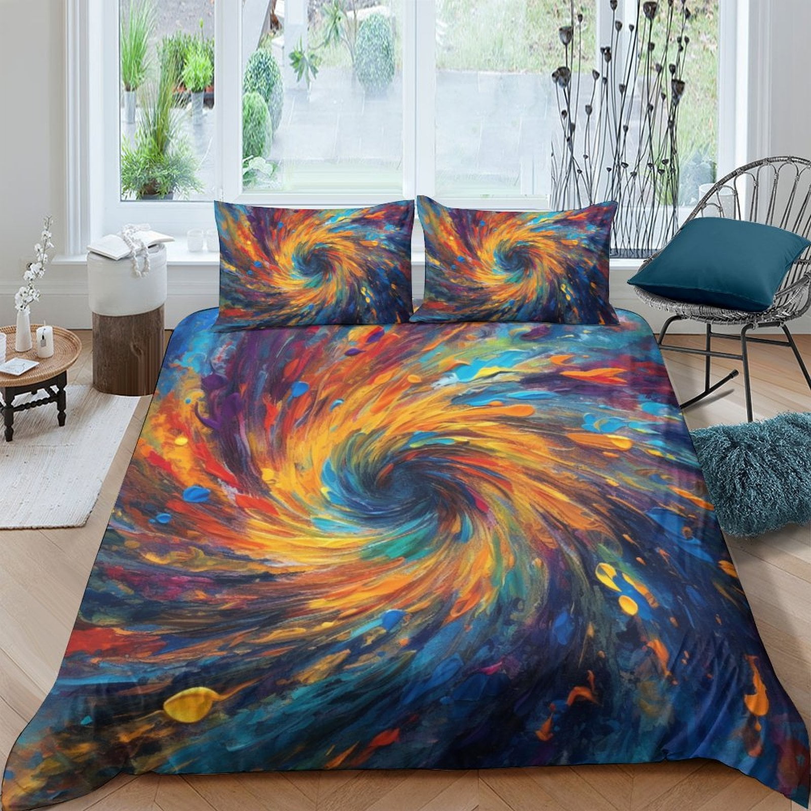 Home Textiles 3D Colorful Vortex Printed Bedspreads Teenager Cool ...