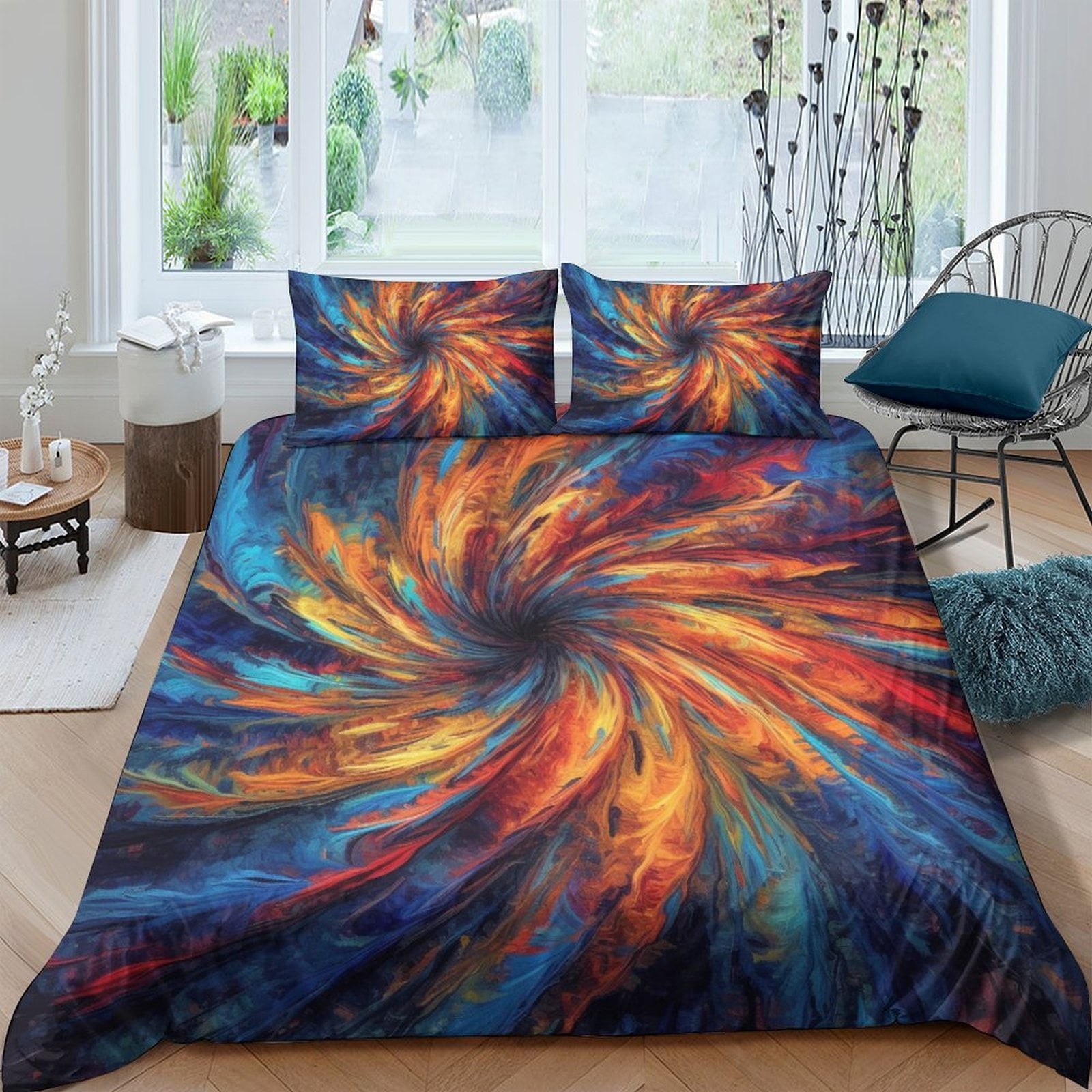 Home Textiles 3D Colorful Vortex Printed Bedspreads Teenager Cool ...