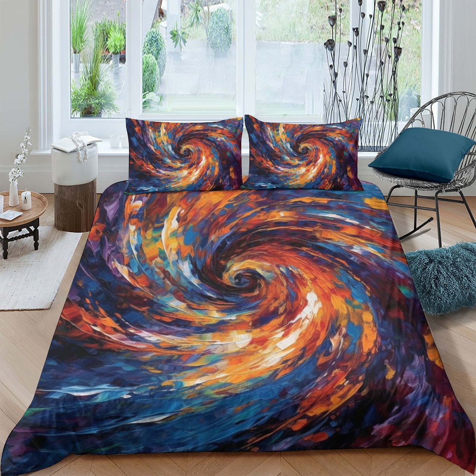 Home Textiles 3D Colorful Vortex Printed Bedspreads Teenager Cool ...