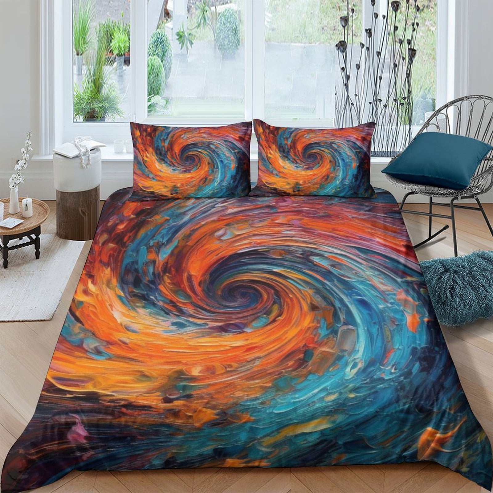 Home Textiles 3D Colorful Vortex Printed Bedspreads Teenager Cool ...