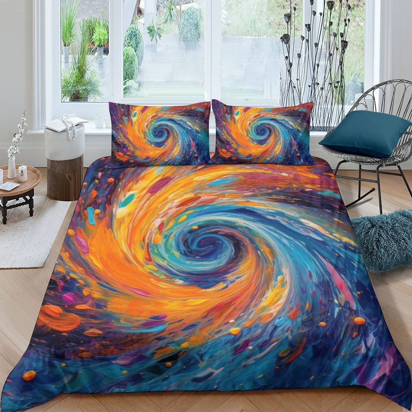 Home Textiles 3D Colorful Vortex Printed Bedspreads Teenager Cool ...