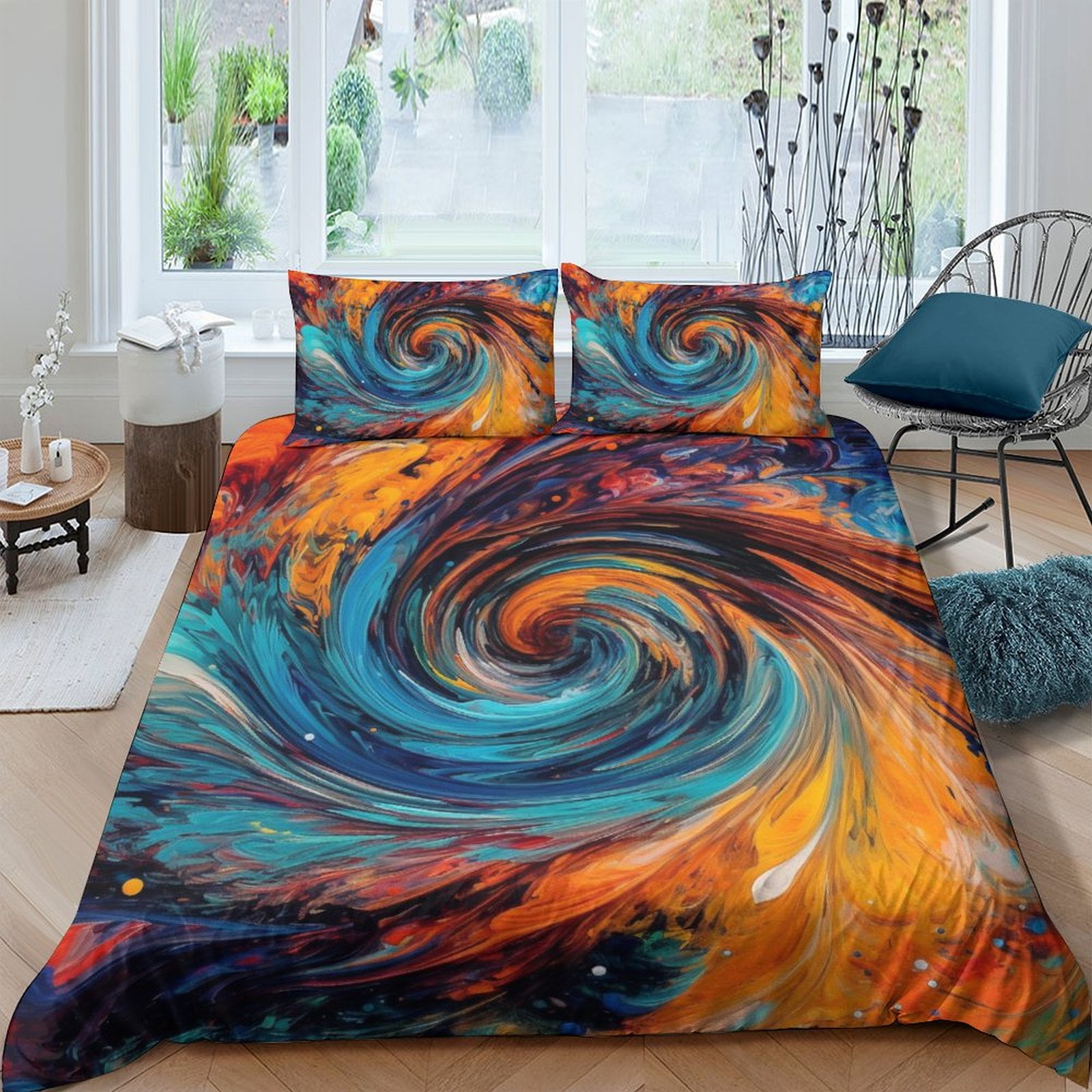 Home Textiles 3D Colorful Vortex Printed Bedspreads Teenager Cool ...