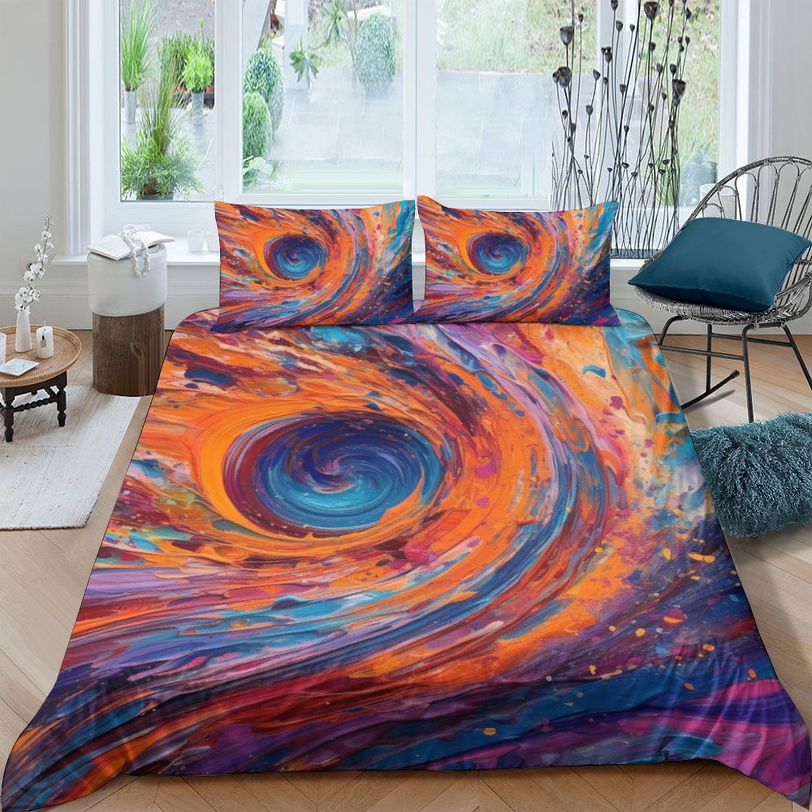 Home Textiles 3D Colorful Vortex Printed Bedspreads Teenager Cool ...