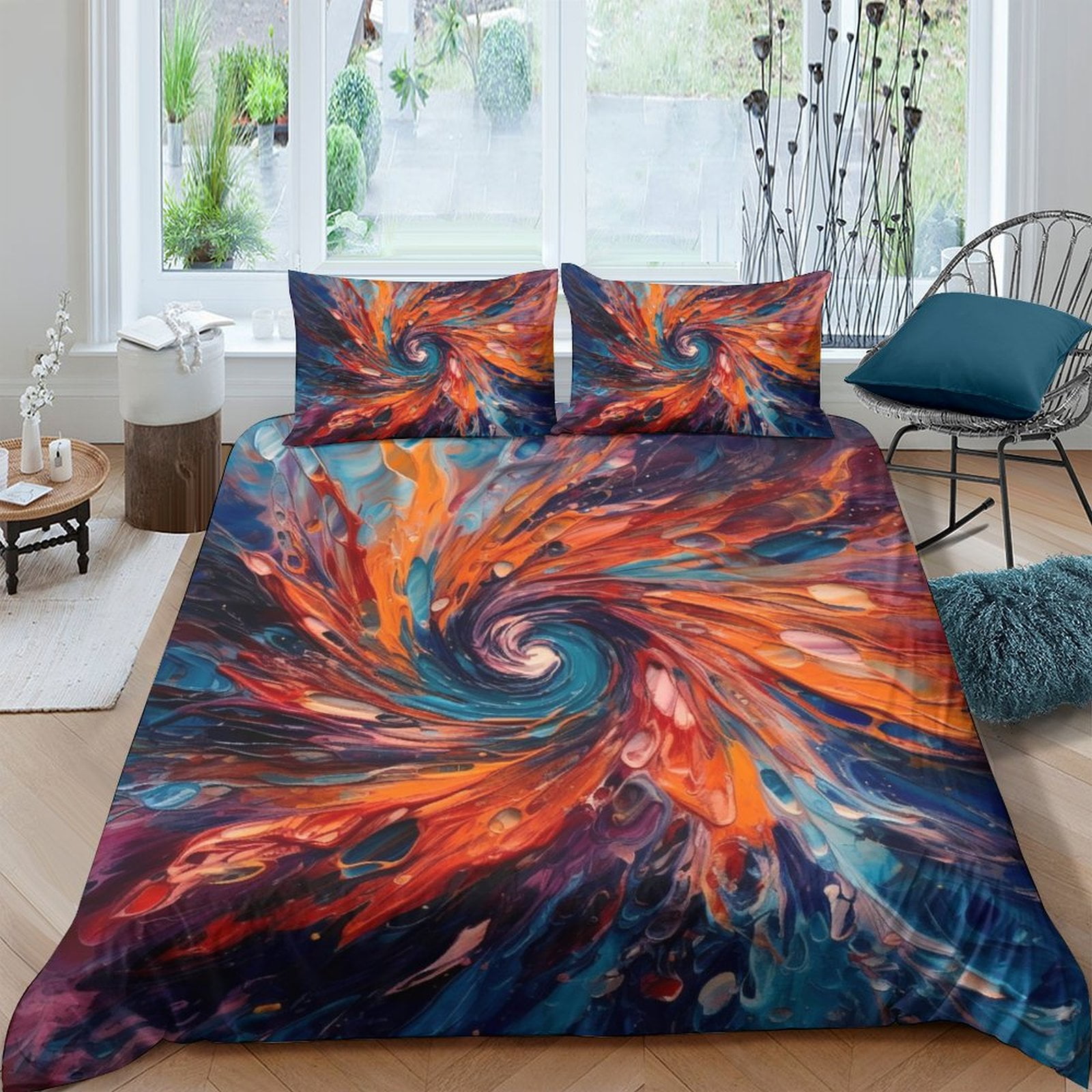 Home Textiles 3D Colorful Vortex Printed Bedspreads Teenager Cool ...
