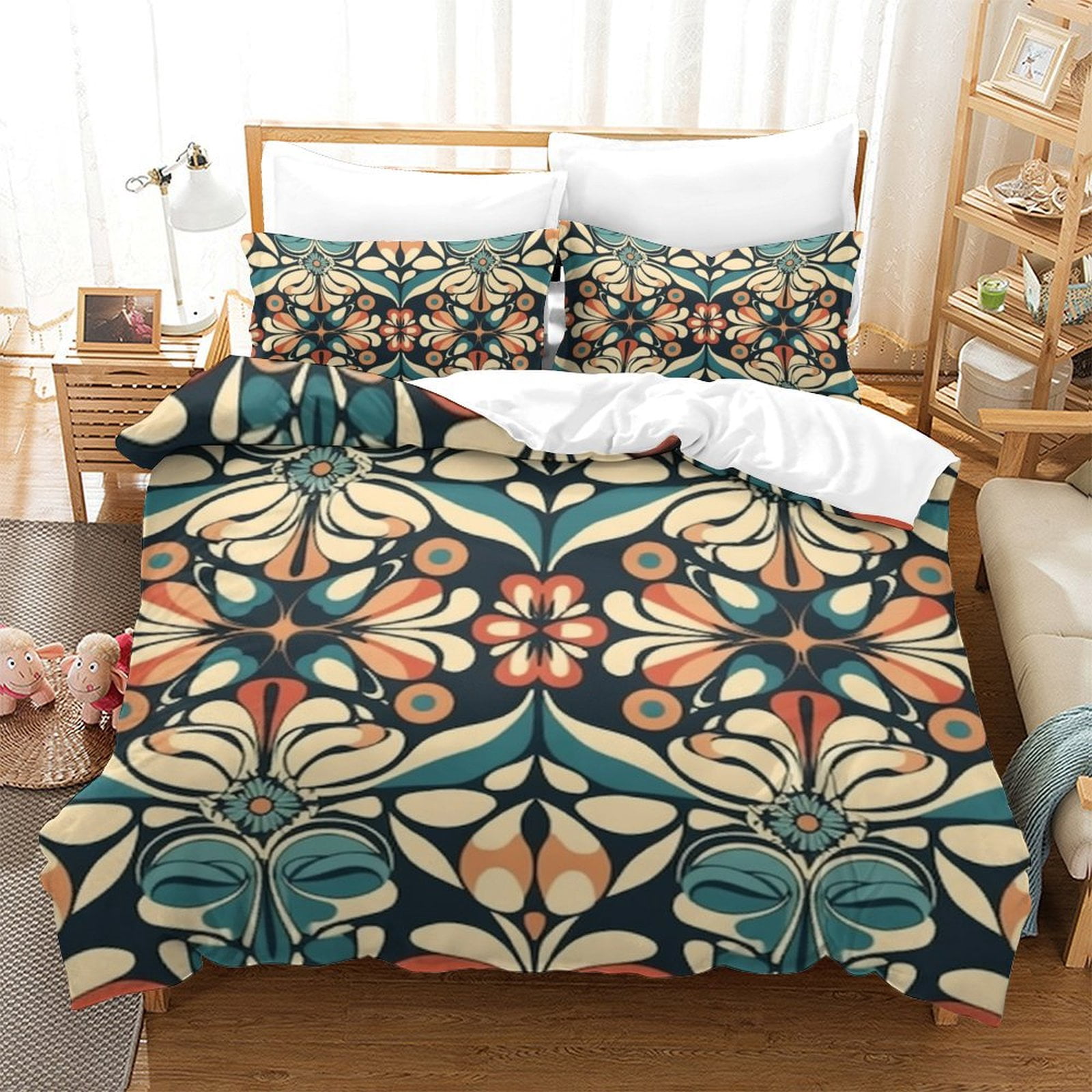 Home Textiles Abstract Flower Printed Bedspreads Adult Modern Duvet ...