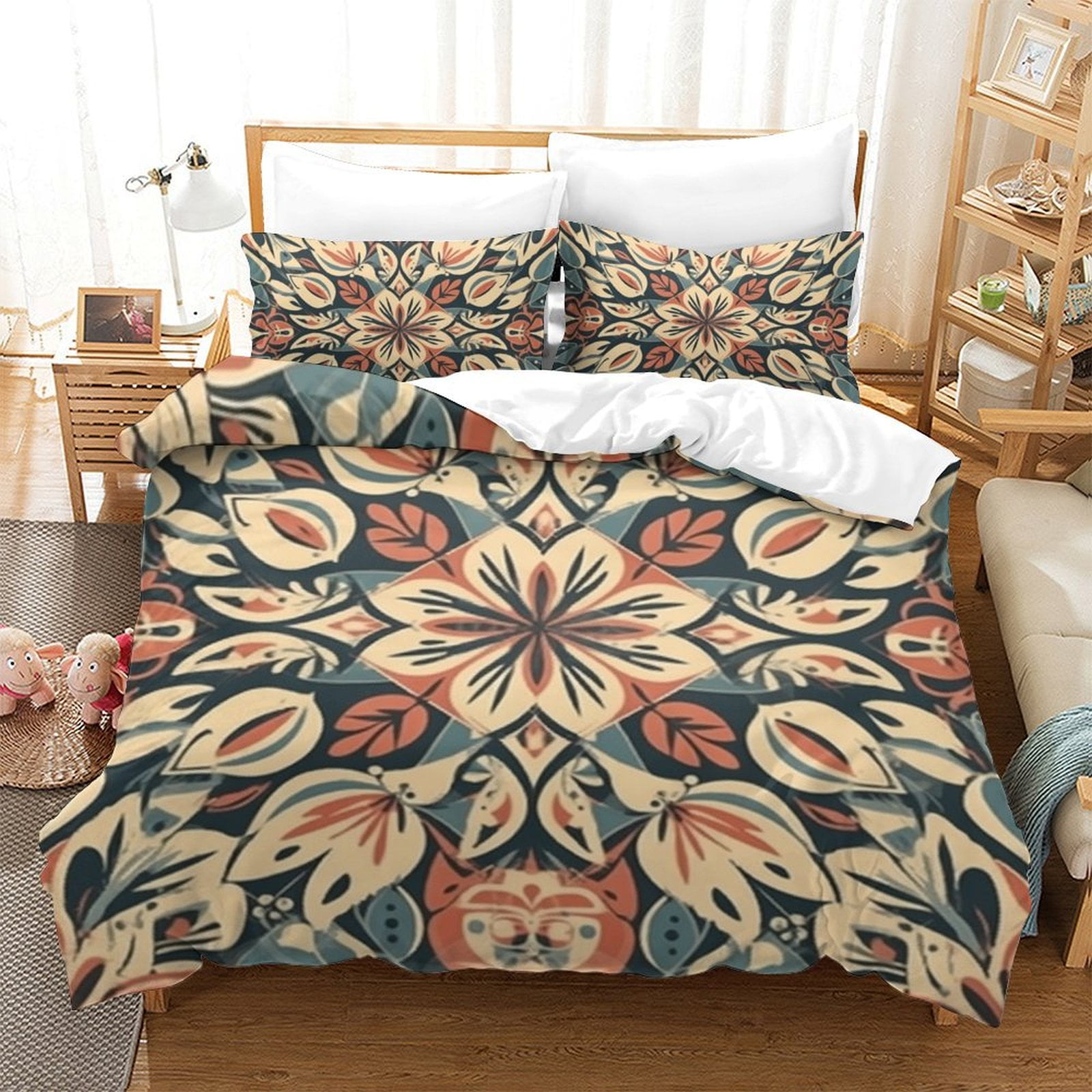Home Textiles Abstract Flower Printed Bedspreads Adult Modern Duvet ...