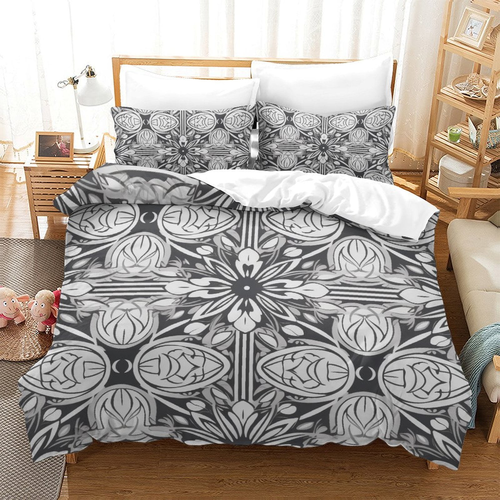 Home Textiles Abstract Flower Printed Bedspreads Adult Modern Duvet ...