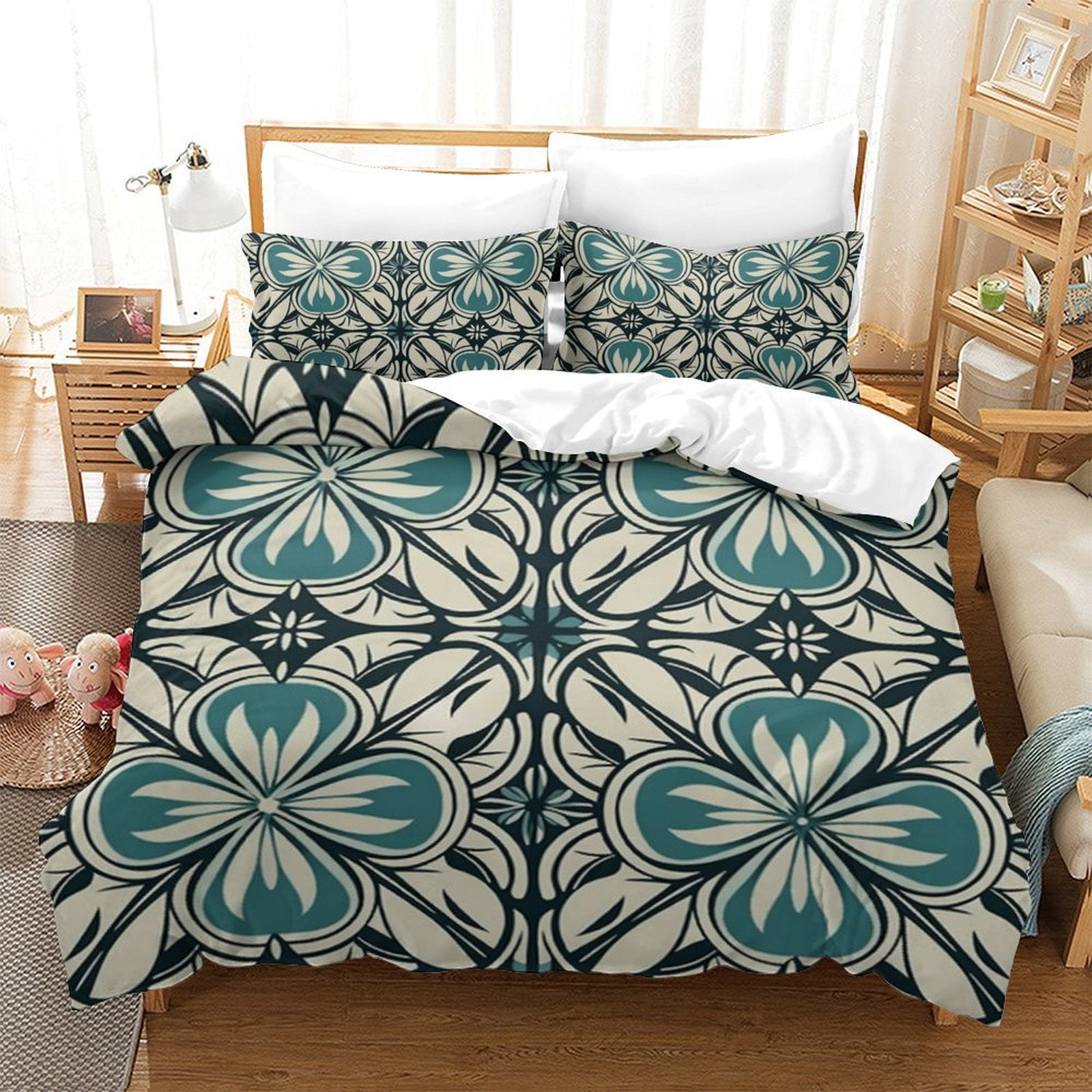 Home Textiles Abstract Flower Printed Bedspreads Adult Modern Duvet ...
