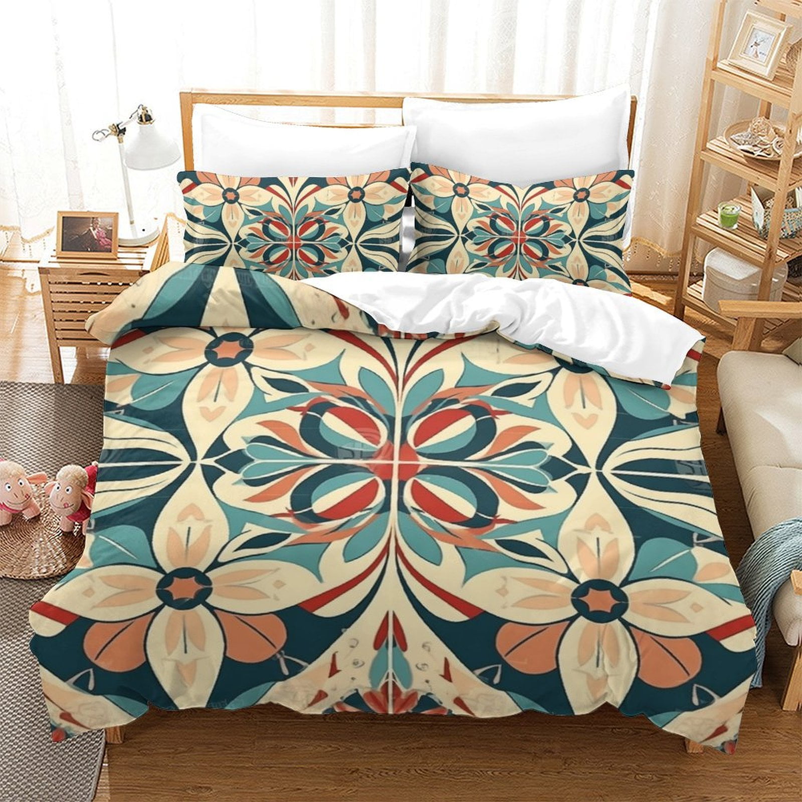 Home Textiles Abstract Flower Printed Bedspreads Adult Modern Duvet ...